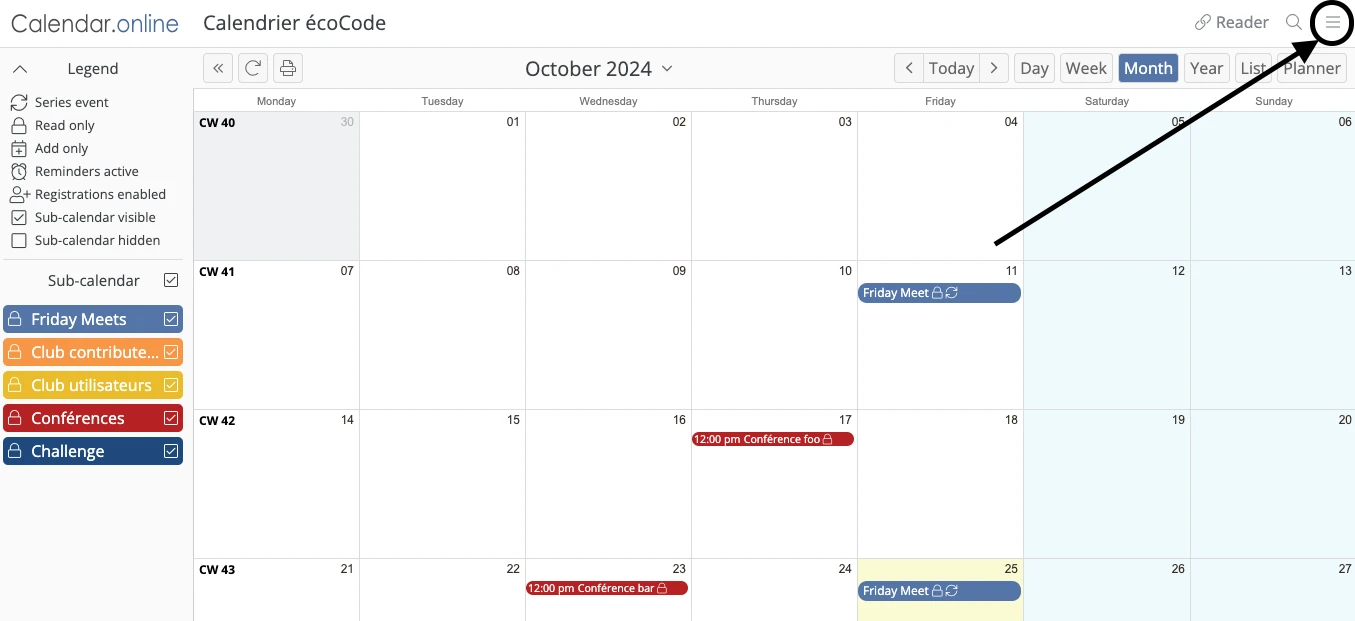 Calendar :: Green Code Initiative